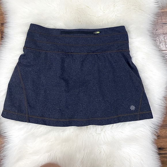Athleta | Shorts | Athleta Relay Reflective Navy Blue Skort | Poshmark